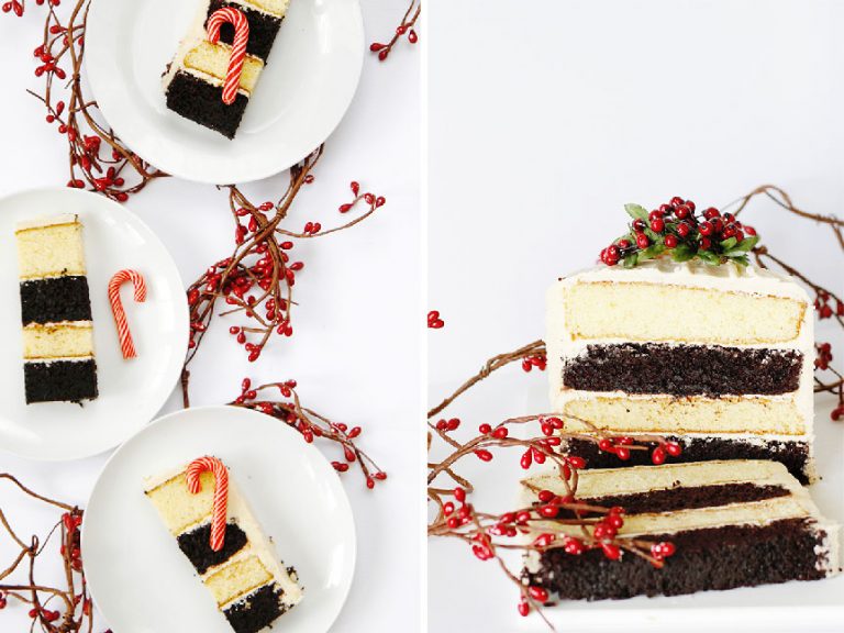 Chocolate and Vanilla Layer Cake with Cinnamon Buttercream – Shades of ...